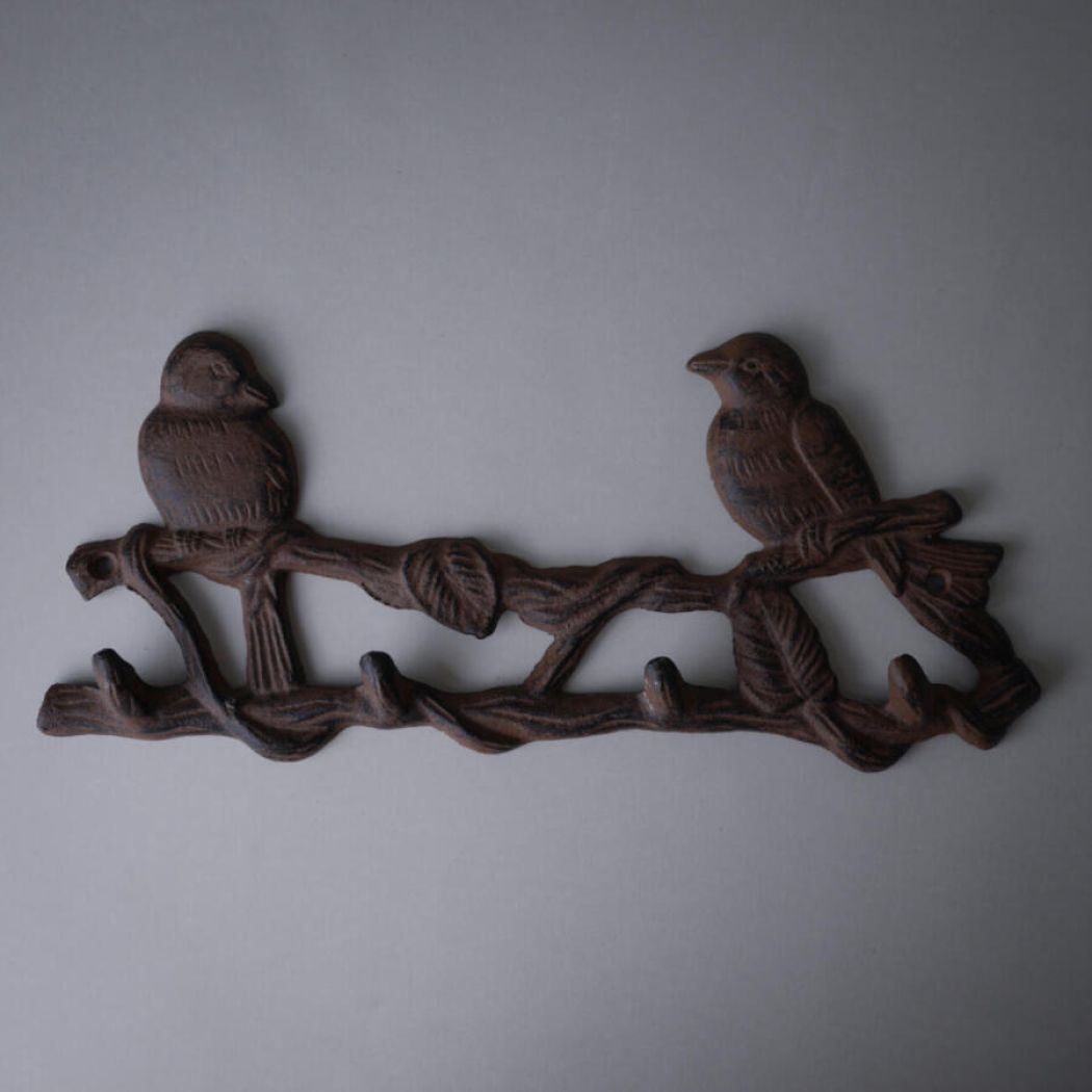 Rustik Metal Knage med Fugle » Gratis Retur