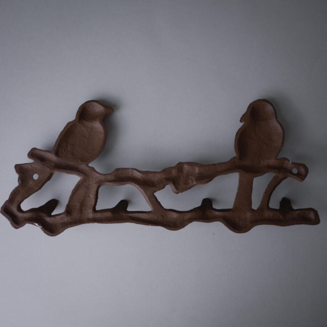 Rustik Metal Knage med Fugle » Gratis Retur